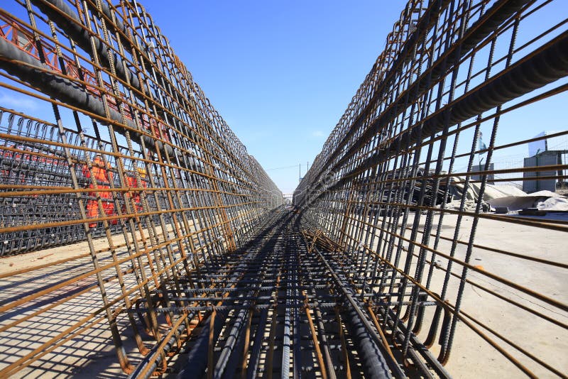A Grid of Reinforcement Laid on the Surface Ready for Pouring Concrete ...