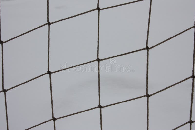Grid of Rope on the Background of Snow Stock Photo - Image of closeup ...