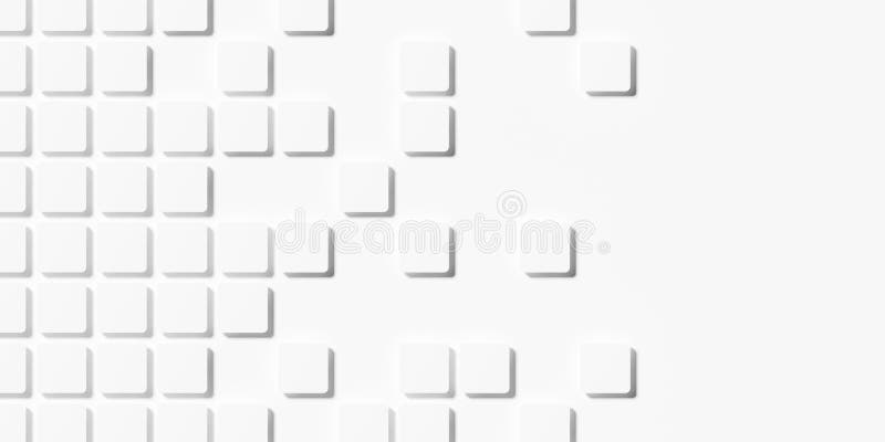 Grid of Rounded Offset White Cube Boxes or Block Background Wallpaper ...