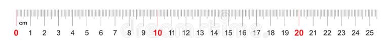 Grid for a Ruler of 250 Millimeters, 25 Centimeters. Calibration Grid ...