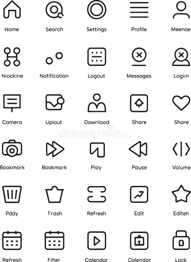 Hand Drawn Pictograms Stock Illustrations – 997 Hand Drawn Pictograms ...