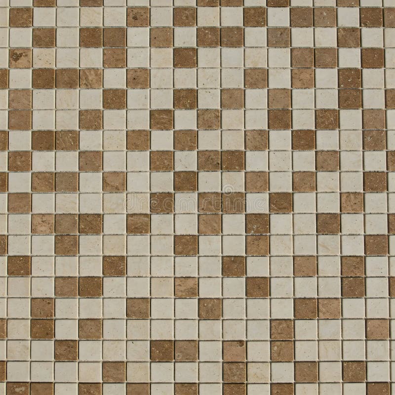 A Grid of Small Square Tiles in Varying Shades of Brown and Beige Stock ...