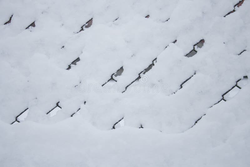 Grid in the Snow,the Fence from the Grid Was Covered with Snow Stock ...