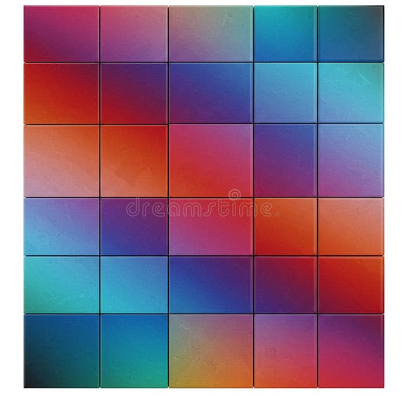 A Grid of 25 Square Tiles Arranged in a 5x5 Pattern, Each Featuring a ...