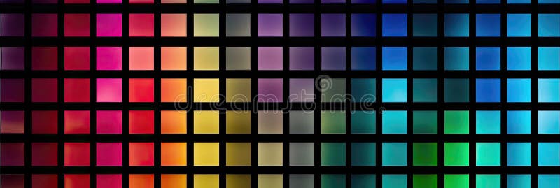 A Grid of Squares, Each Filled with a Different Color Background ...