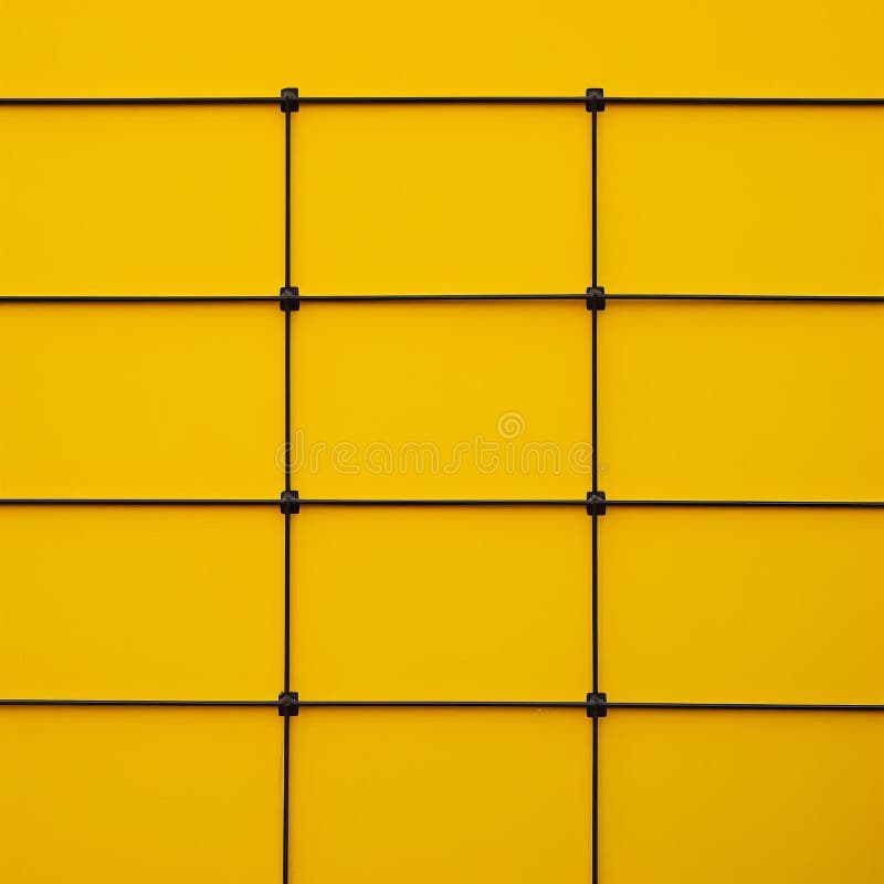 Vibrant Yellow Grid Pattern Wall Design Inspiration Stock Illustration ...