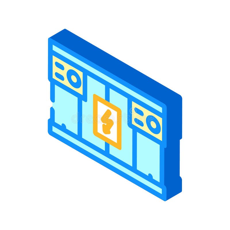 Grid Storage Energy Isometric Icon Vector Illustration Stock Vector ...