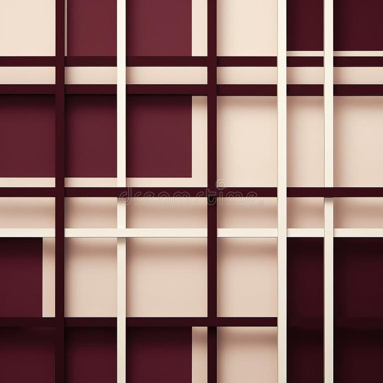 Modern Minimalist Grid Design with Maroon Color Palette Stock ...