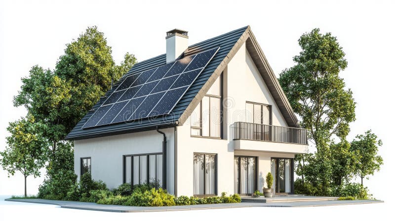 An on-grid System with a House Layout Concept and Inverter Panels ...