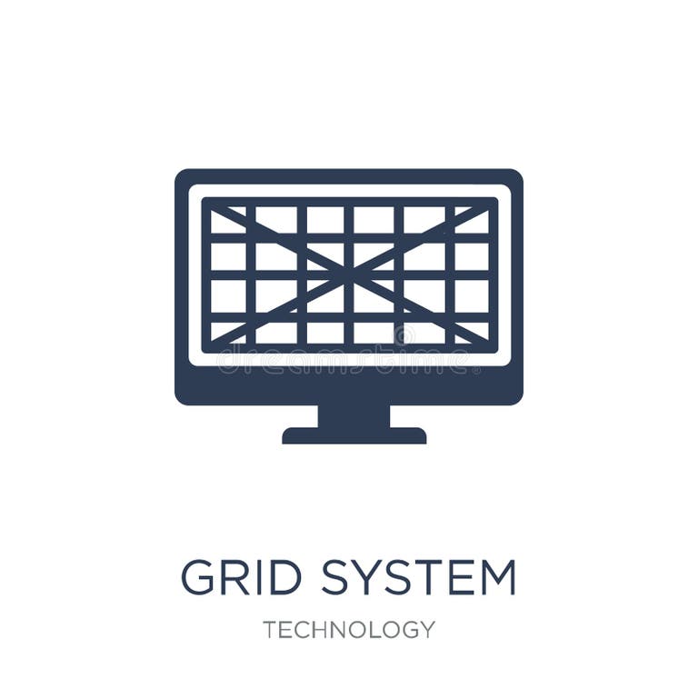 Grid System Icon. Trendy Flat Vector Grid System Icon on White B Stock ...