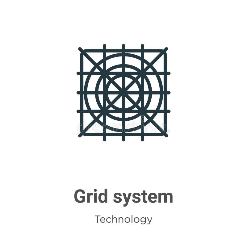 Grid Vector Icon on White Background. Flat Vector Grid Icon Symbol Sign ...