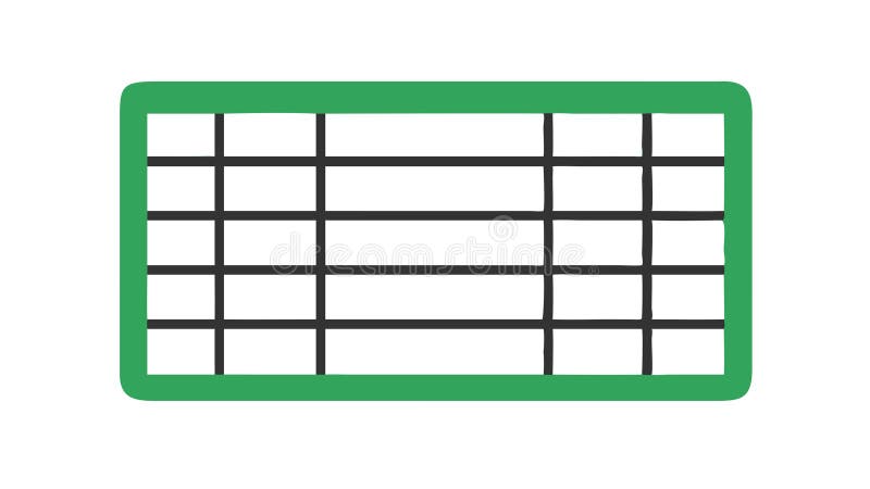 Grid Table Gradient Icon, Spreadsheet Data Symbol, Vector Design Generative AI Stock Vector ...