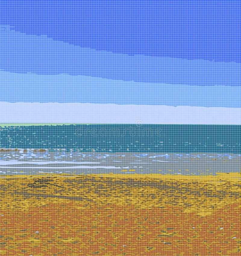 Grid Texture Beach View stock vector. Illustration of grid - 223757669