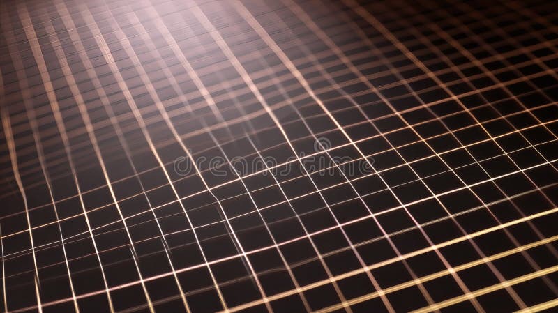 A Grid of Thin, Metallic Lines Stretches Across a Black Surface, Forming a Network of Small ...
