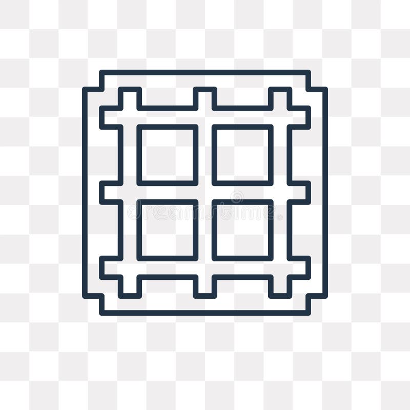 Grid Vector Icon Isolated On Transparent Background, Linear Grid Stock ...
