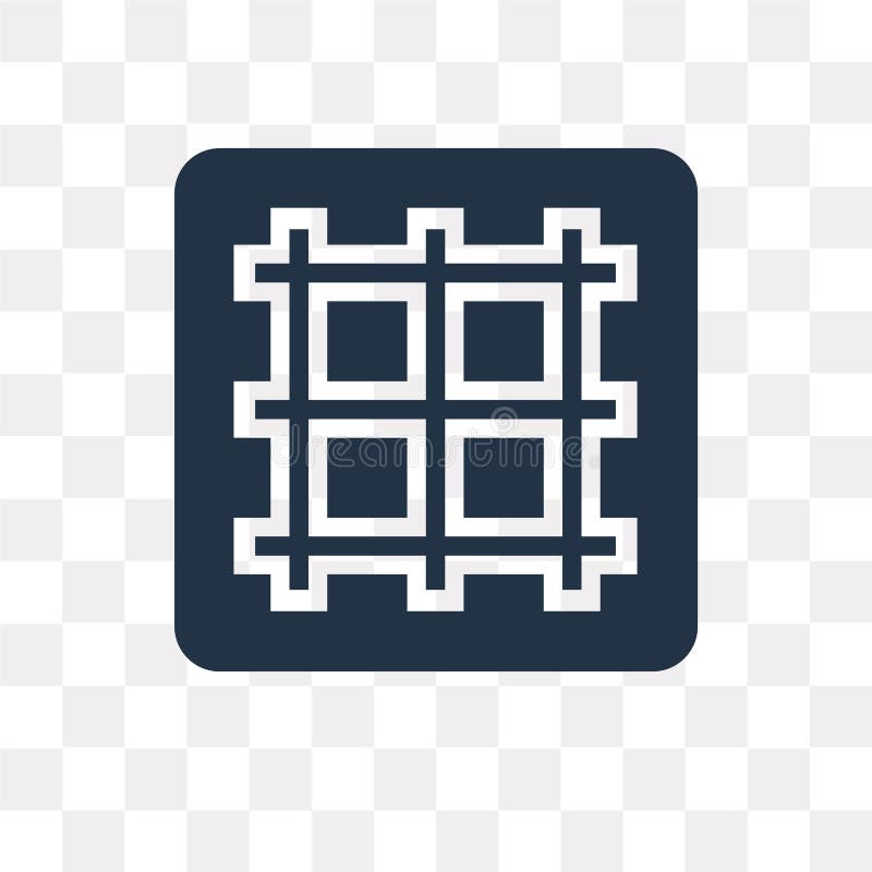 Grid Vector Icon Isolated on Transparent Background, Grid Trans Stock ...