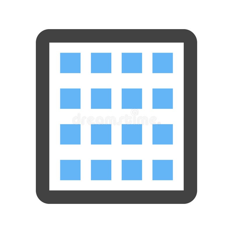 Grid View Icon stock vector. Illustration of grid, technology - 110990015