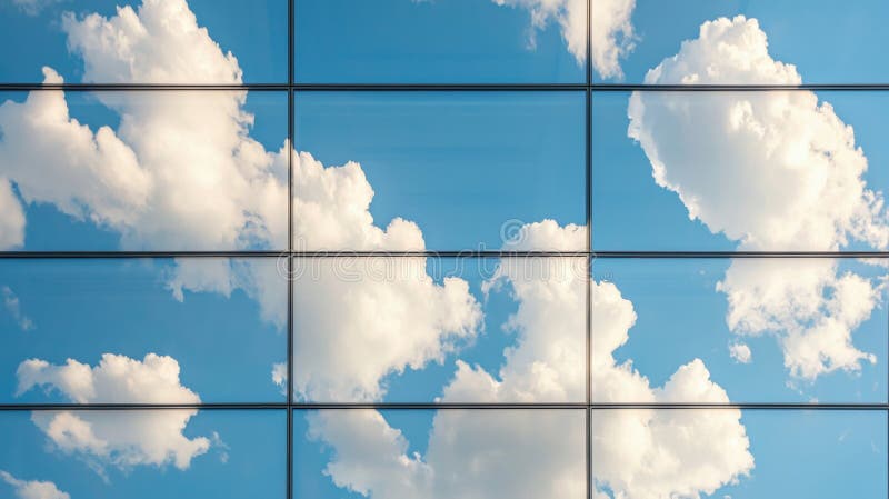 A Grid of White Clouds Against a Blue Sky. Stock Photo - Image of scene ...