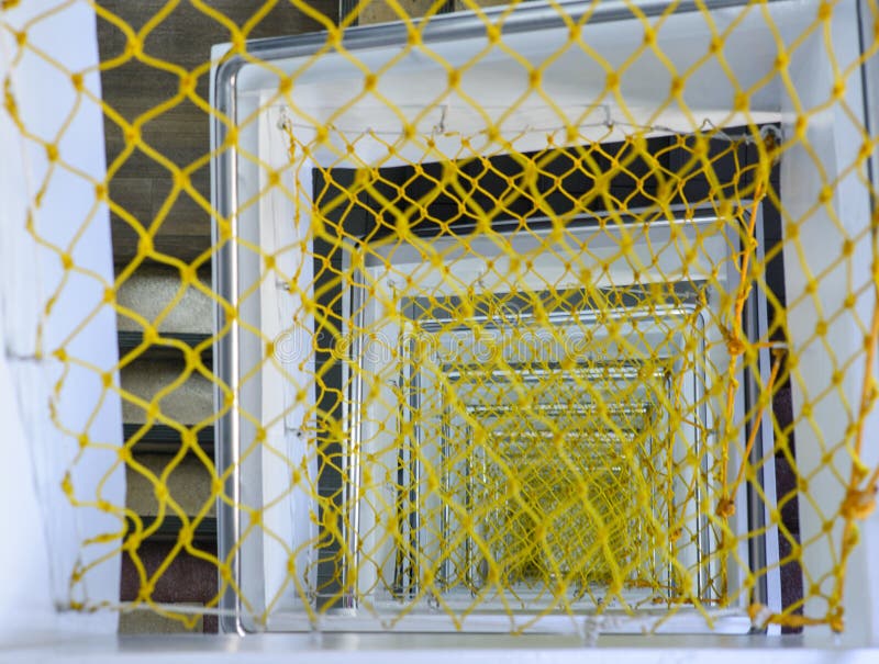 Grid of Wire Ropes Viewed from Above Stock Image - Image of floors ...