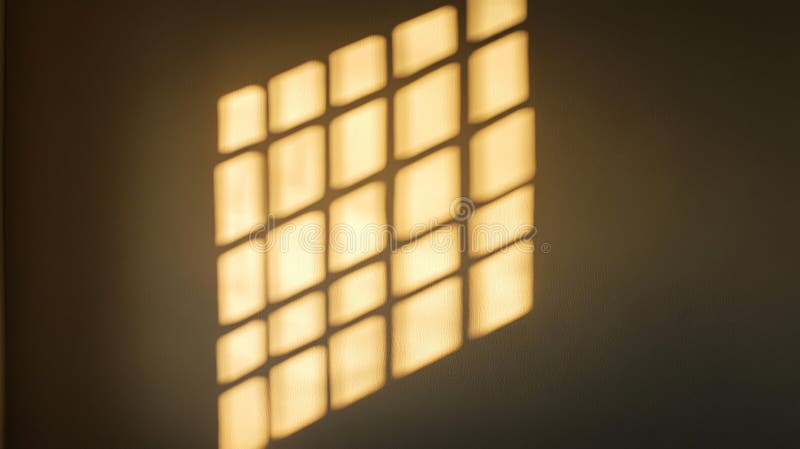 A Gridded Window S Shadow Cast on a Wall Stock Illustration ...