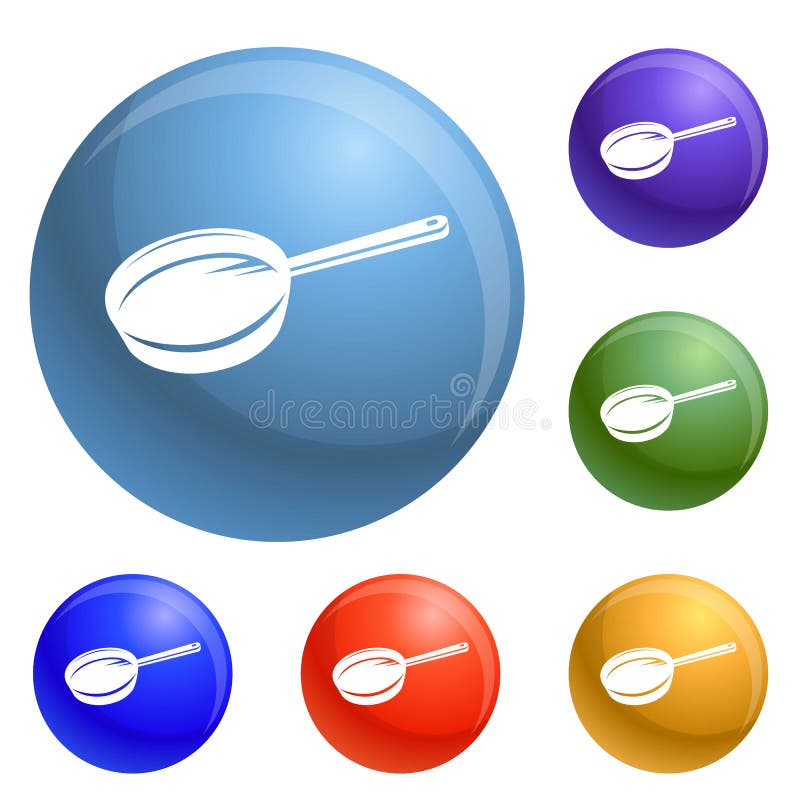 Griddle icons set vector stock vector. Illustration of cartoon - 131147593