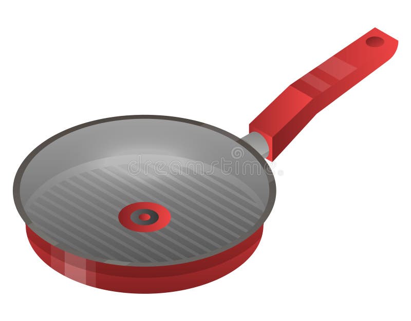 Griddle Pan Icon, Isometric Style Stock Vector - Illustration of fire ...