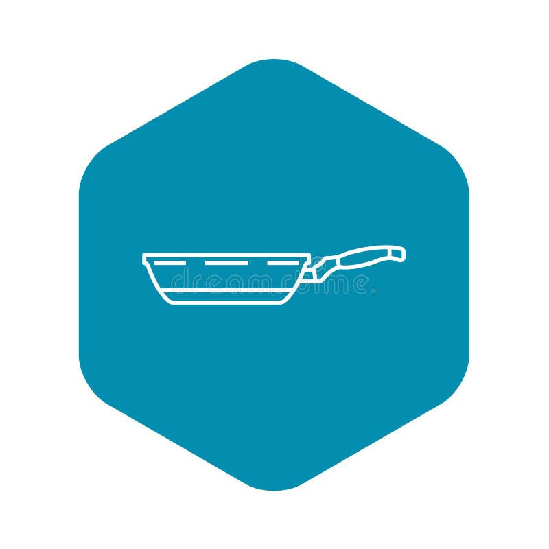 Griddle Pan Icon, Outline Style Stock Vector - Illustration of meal ...