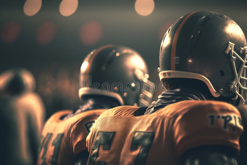 Gridiron, the Evolution of American Football Player. Generative Ai ...