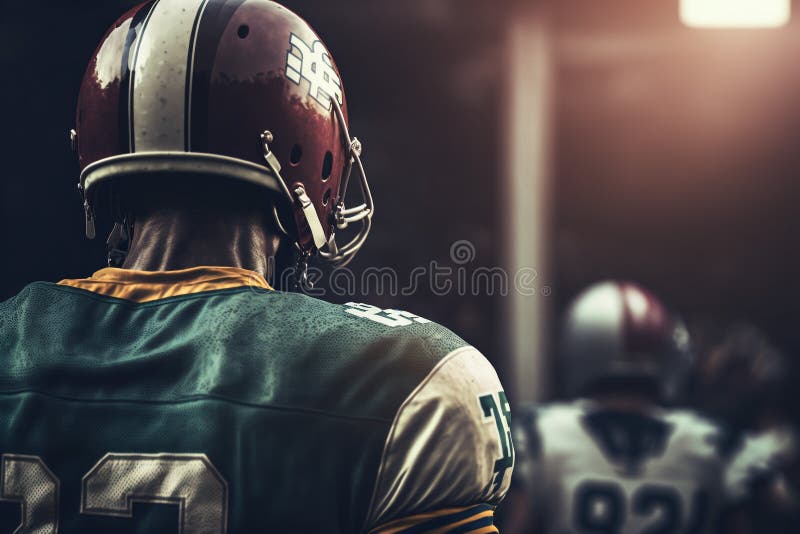 Gridiron, the Evolution of American Football Player. Generative Ai ...