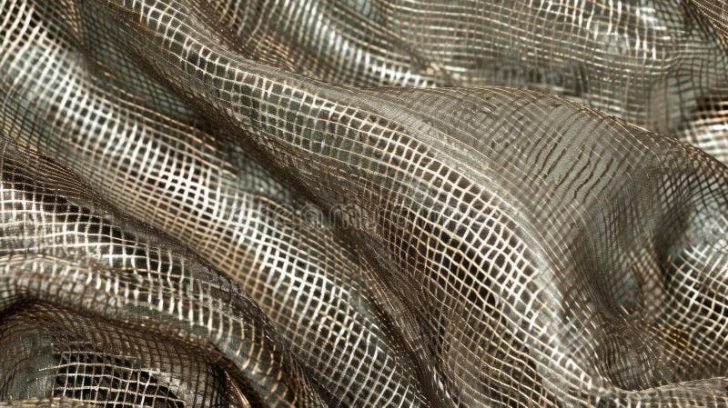 A Mesh Fabric with a Silky Finish Embellished with Tiny Bows and ...