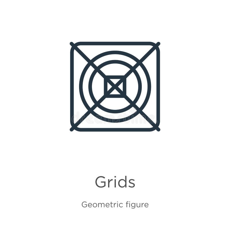 Grids Icon in Trendy Design Style. Grids Icon Isolated on White ...