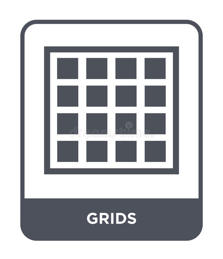 Grids Icon in Trendy Design Style. Grids Icon Isolated on White ...