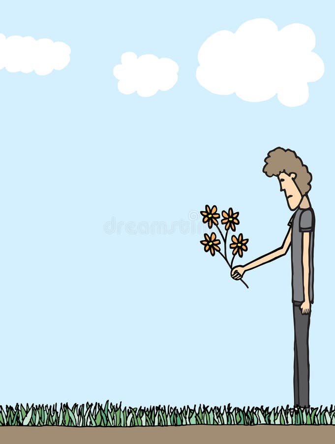 Grief / Death mourning stock illustration. Illustration of copy - 30561189