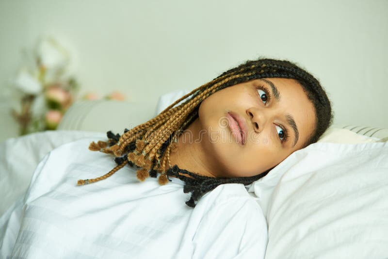 Miscarriage Concept African American Woman Grieving Stock Image