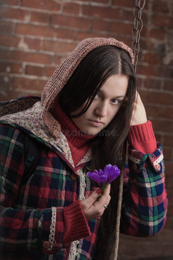 Grief stock image. Image of portrait, flower, human, female - 30709865