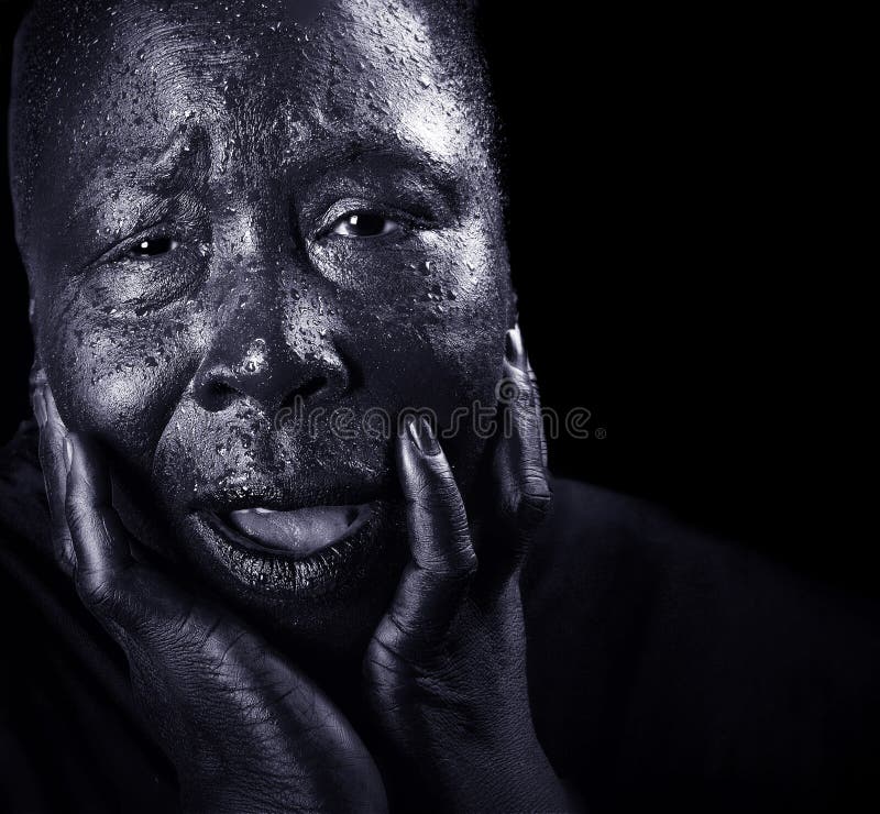 Grieving Black Woman stock photo. Image of face, adult - 11684796