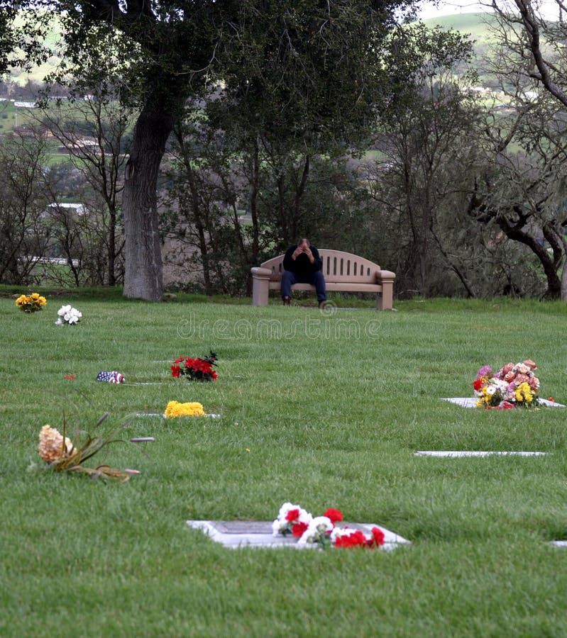 Grieving at Cemetary stock image. Image of grieving, country - 98983