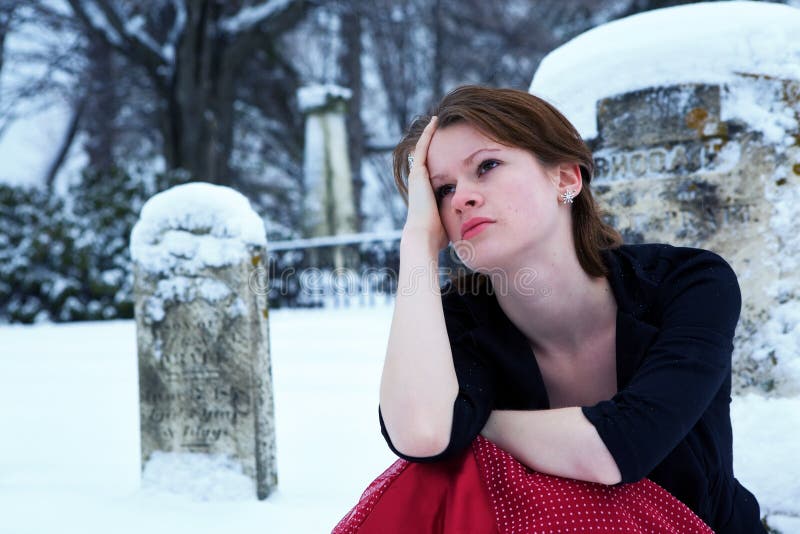 Grieving Teen stock photo. Image of black, boyfriend, freezing - 4215008
