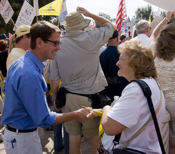 Griff Jenkins Greets a Fan editorial stock image. Image of party - 10785074