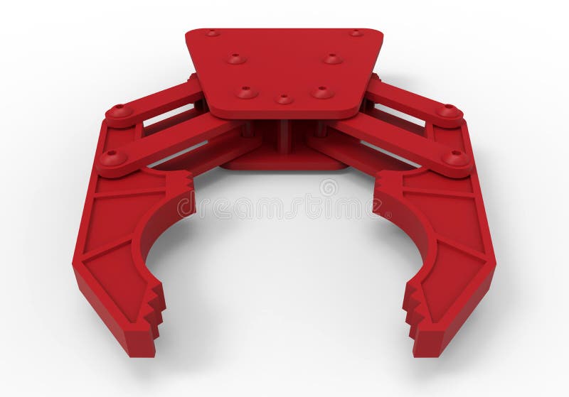 Griffe robotique rouge illustration stock. Illustration du industriel ...