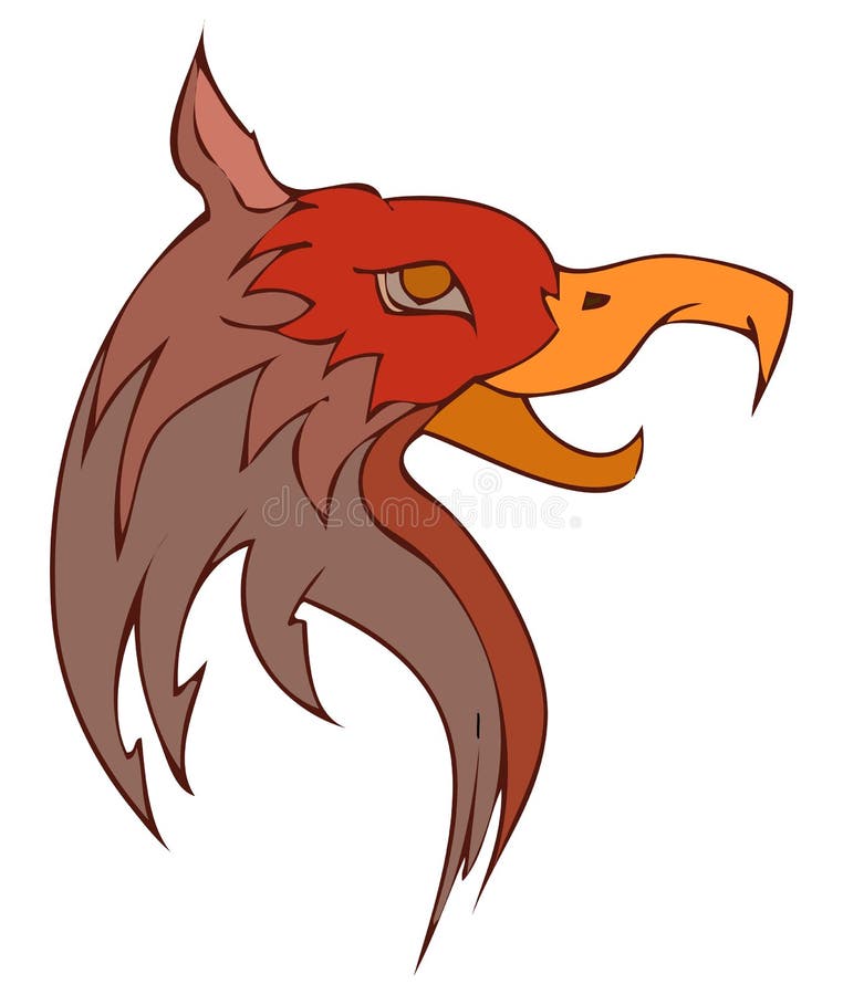 Griffin Head Vector Illustration. Stock Vector - Illustration of ...