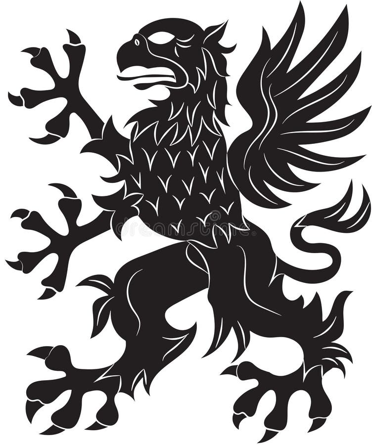 Griffin heraldry symbol stock vector. Illustration of falcon - 82863003