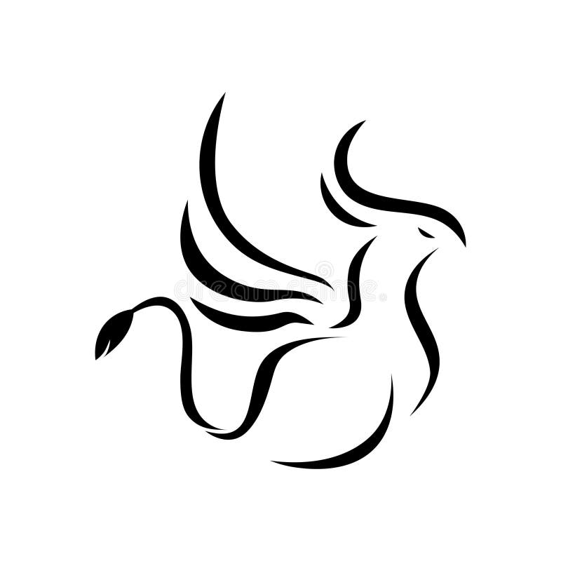 Griffin icon logo vector stock vector. Illustration of wings - 376628823