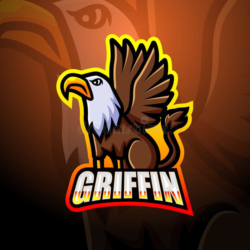 Griffin Mascot Esport Logo Design Stock Vector - Illustration of icon ...