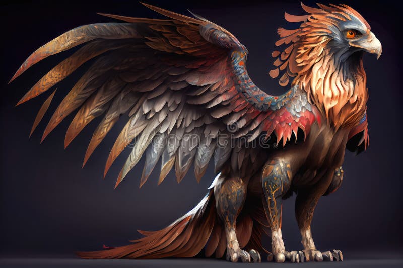 Griffin - a Mythical Creature - Generative AI Stock Illustration ...