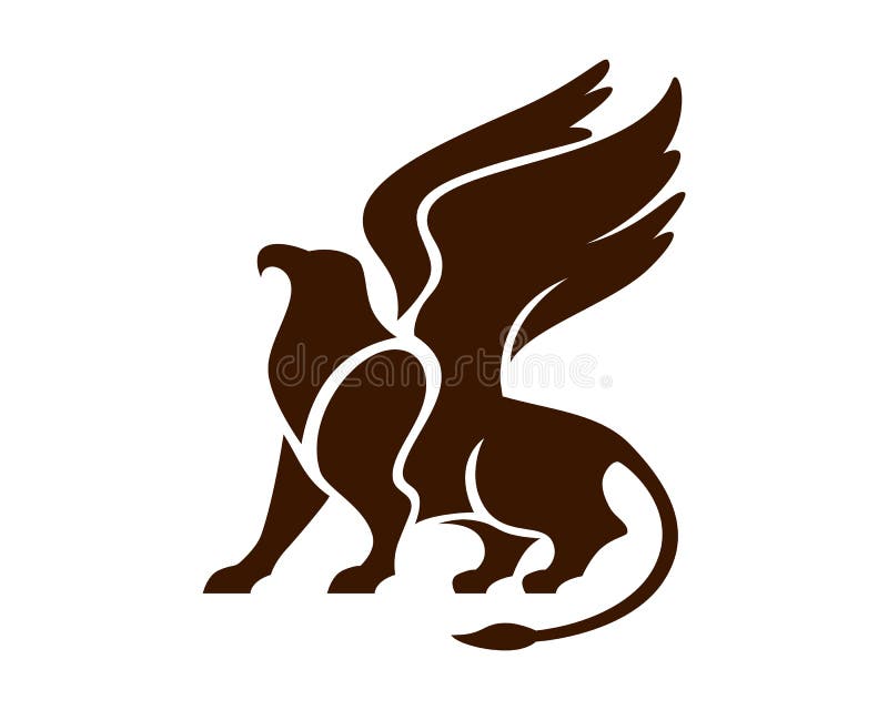 Silhouette of Griffin. Vector Gryphon. Mythical Creature. Isolated on ... Silhouette of Griffin. Vector Gryphon. Mythical Creature. Isolated on ...