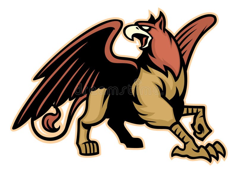 Griffin Mythology Creature Mascot Stock Vector - Illustration of beak ...