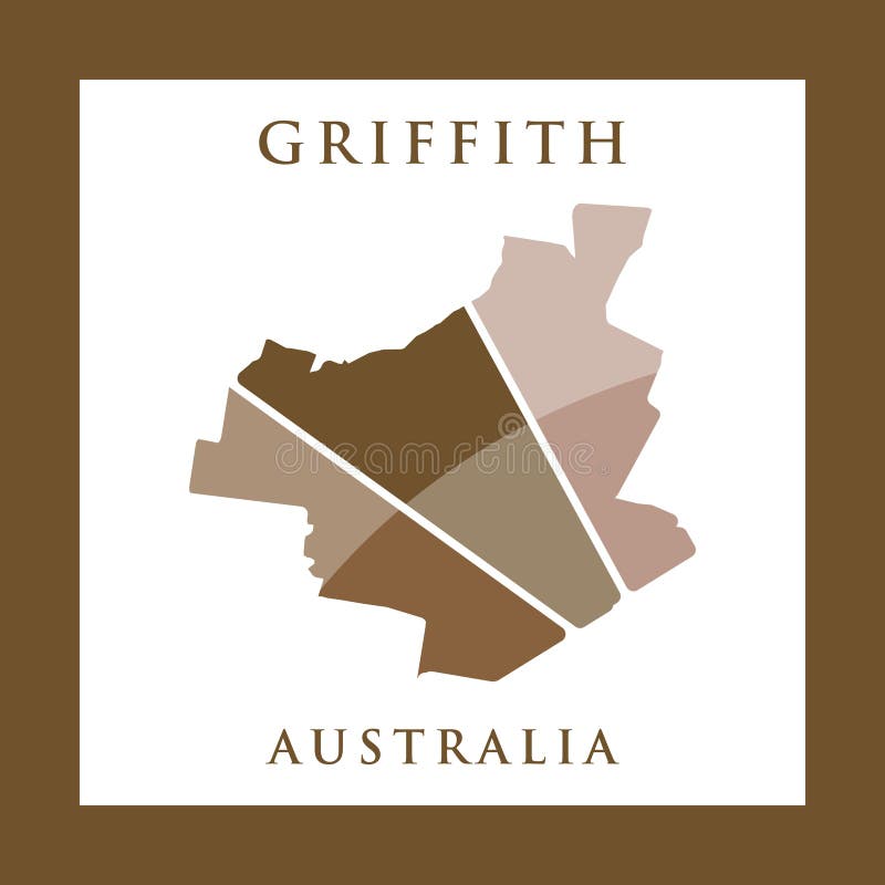 Griffith City Map Geometric Illustration Creative Logo Stock Vector ...
