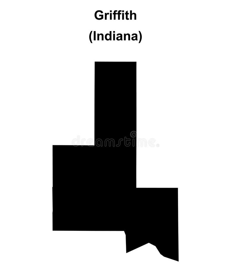 Griffith outline map stock vector. Illustration of cartography - 357280358