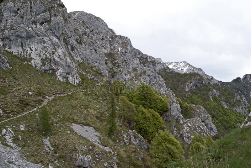 Grigna stock image. Image of track, grigna, rock, mount - 22776099